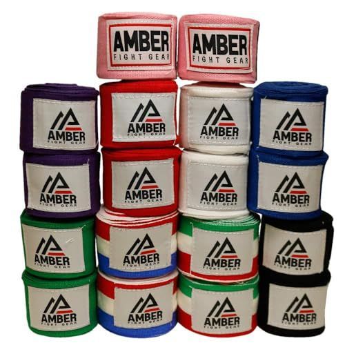 Amber Sporting Goods Semi Elastic Professional 180” Hand Wraps with ...