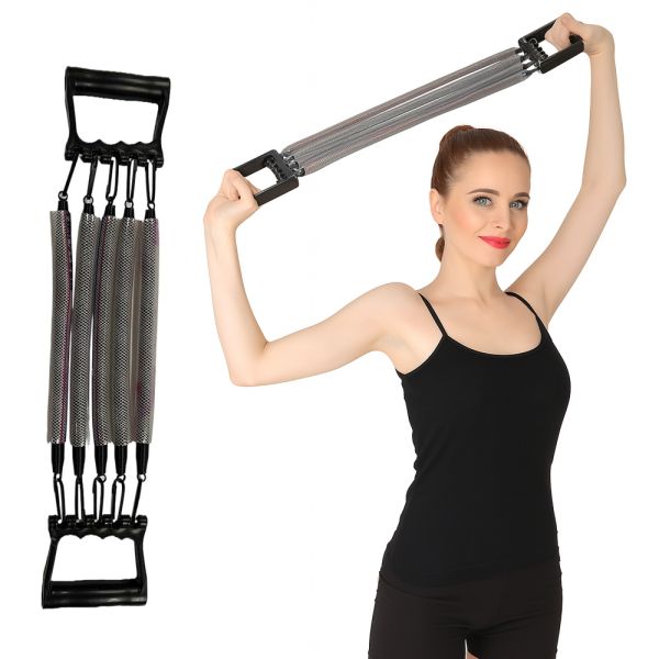 Amber Sports Spring Chest Expander – Adjustable 5-Spring Upper Body ...
